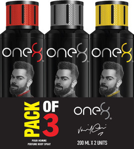 one8 by Virat Kohli Intense + Pure + Active Perfume Body Spray Set-Men ...