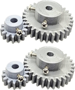 INVENTO 2pcs 3D Printed Plastic Spur Gear 14 Teeth + 30 Teeth, 1.5 ...