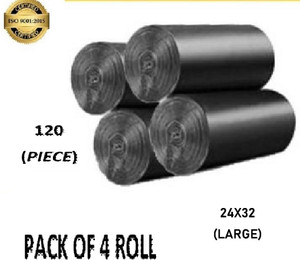 S.K. Hygiene chemical BIODEGRADABLE DUSTBIN BAG ROLL SIZE -24*32[4 ROLL ...