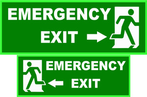 EMERGENCY EXIT 462.28 cm 001 Self Adhesive Sticker Price in India - Buy ...