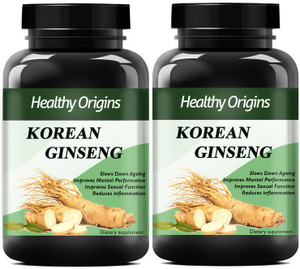 Healthy Origins Korean Ginseng Root Extract, 60 Capsule (Pack Of 2) Pro ...