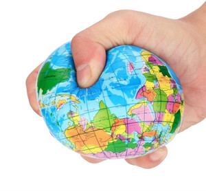 Asra Collections Soft Sponge World Map Ball Pack Of 1 Foam Ball - Buy ...