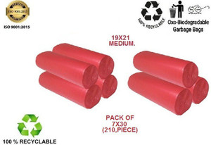 VAANIFORMATION RED Biodegradable Garbage Bag Size 19x21 pack of 7 Roll ...