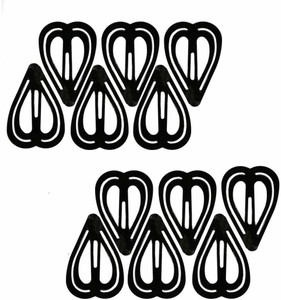 Chronex Pack of 12pcs Hair Tic Tac Black Clips for Women Girls Bride ...