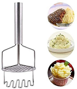 GINOSET Potato Hand Masher with Spring Stainless Steel .(Dal/Vegetable ...