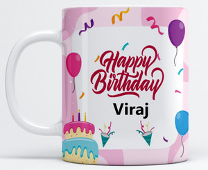 Vrantikar Happy Birthday Viraj Printed Coffee , Viraj Name , Best Gift ...