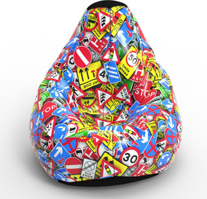 Beannie XL Traffic Signs - F Teardrop Bean Bag With Bean Filling Price ...