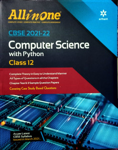 CBSE All In One Computer Science With Python Class 12 for 2022 Exam ...