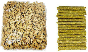 KD-Bars Puppy Biscuits (1 kg) and Chew Sticks (0.5 kg) Combo Chicken 1. ...