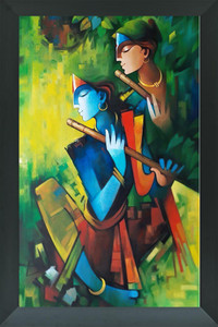 FRIZZY ARTS Radha krishan Wall Art Frame painting| Wall Art Painting ...