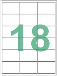 sehgal A4 Labels for Laser, Inkjet & Copiers (18 Label Sheet)(Pack of ...