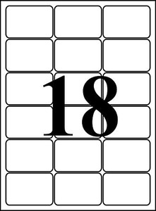 sehgal A4 Labels for Laser, Inkjet & Copiers (18 Label Sheet)(Pack of ...