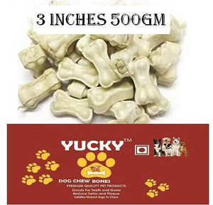 Yucky Dog Rawhide Bones 3 Inch 500GM dog chew sticks & dog chewing ...