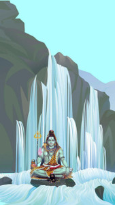 Shiv ji Wall Sticker Poster self Adhesive god mahadev Wall Posters(Size ...