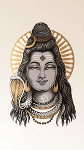 Shiv ji Wall Sticker Poster self Adhesive god mahadev Wall Posters(Size ...
