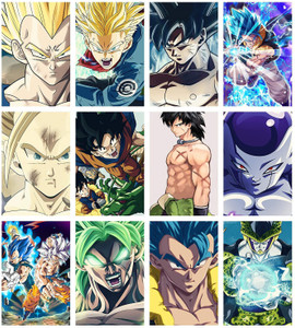 set of 12 dragon ball z wall posters goku room posters Glossy Thick ...