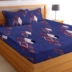 VAS COLLECTIONS 160 TC Cotton Double Glow in the Dark Flat Bedsheet ...