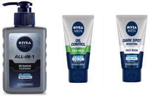 NIVEA Men All In One Oil Control Pump 150 Ml , OIl Control 50 Ml ,Dark ...