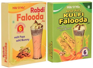 Milk'O'Mix 2 Piece Combo(1 Rabdi Falooda 200g + 1 Kesar Pista Kulfi ...