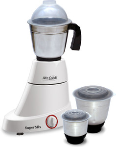 Mr.Cook Supermix 3 Jar 600 Mixer Grinder (3 Jars, White) Price in India ...