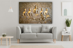 infinity interiors Lord Buddha 3D Wall Stickers, PVC Self Adhesive ...