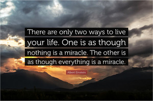Miracle Albert Einstein Quote Poster Paper Print - Quotes & Motivation ...
