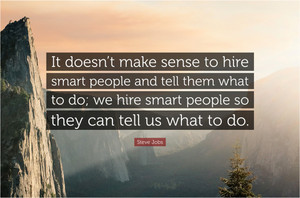 Hire Smart People Steve Jobs Quote Poster Paper Print - Quotes ...