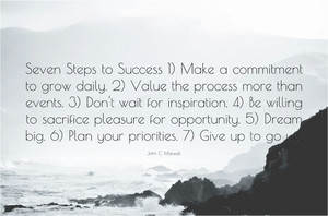 Seven Steps Of Success Motivational Quote Poster Paper Print - Quotes ...