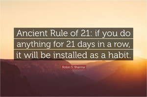 21 Days Rule Poster Paper Print - Quotes & Motivation posters in India ...