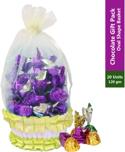 Chocoloony Milk Chocolate Oval Basket Gift Pack 20 pcs (120 gm ...