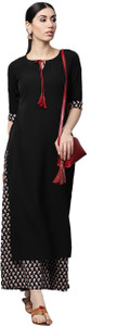 GERUA by Libas Women Kurta Palazzo Set - Buy Black GERUA by Libas Women ...