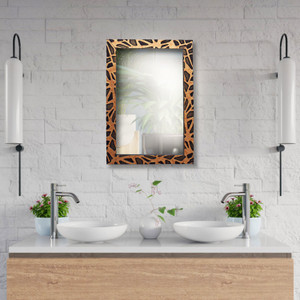 AG CRAFTS Black Gold Mirror Decorative Mirror Price in India - Buy AG ...