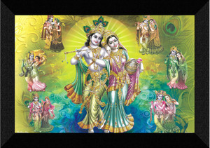 Shri Krishna & Radha Multiple Roop UV Textured Home Decorative Gift ...