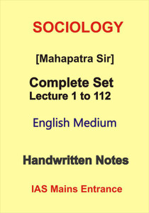 Mahapatra Sir Complete Sociology Handwritten Notes In English IAS Mains ...