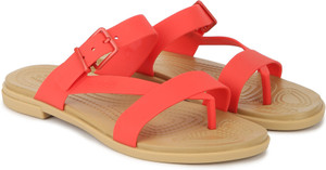 CROCS Tulum Toe Post Sandal W Women Pink Flats - Buy CROCS Tulum Toe ...