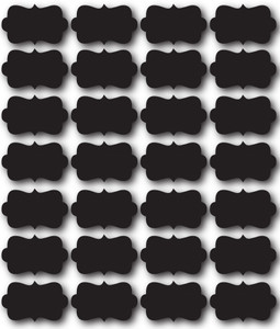 American-Elm 6 cm Black Waterproof Vinyl Stickers Reusable Mason Jars ...