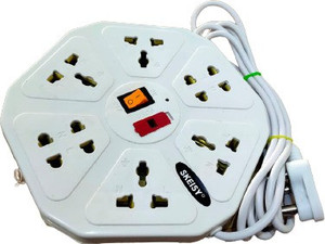 Skeisy sk-012-inox extension board with1 switch plus 8 socket one led ...