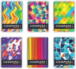 Classmate Pulse Spiral Notebook A4 Notebook Unruled 250 Pages Price in ...