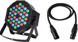 SAIF 36 LED RGB Color Mixing Wash Par Light with DMX512 support with 1m ...