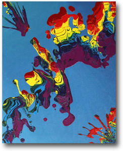 Artz City Artz City's "Flowing Rainbow" Fluid Art With Certificate of ...