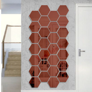 wall1ders 28 Hexagon With 10 Butterflies Brown (Each Piece Size 10.5 cm ...