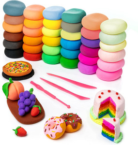 Shopex DIY Colourful Non-Toxic Modeling Air Dry Bouncing Clay with ...