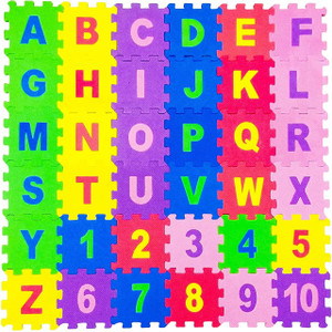 Ambivert children Mat EVA Foam Alphabet Letters(A to Z) Numbers(0 to 1 ...