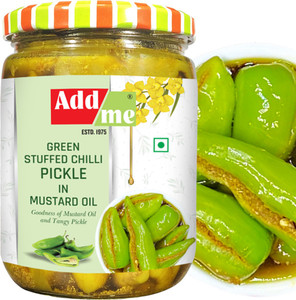 Add me Homemade Stuffed Green Chilli Pickle 500gm Rajasthani Hari mirch ...