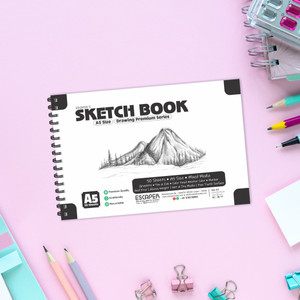 ESCAPER Mountains Theme Sketch Book (A5 Size - 100 Pages) | Sketch Pad ...