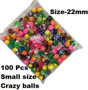 AKANSHA Small Bouncing balls/Jumping balls Multicolor (Set of 100 ...