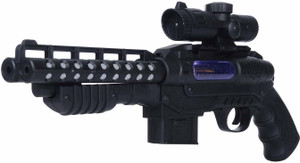 Richuzers Double Barrel Electric Music Gun Toy For Boys with Vibration ...