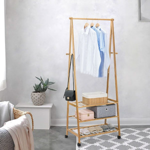 ADA Handicraft Premium Natural Bamboo Heavy Duty 3-Tier Clothe Garment ...