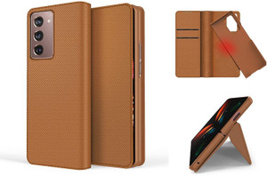 Midkart Flip Cover for Samsung Galaxy Z Fold 2 Carbon Fiber Leather ...