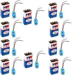 AMTIX 9 VOLTS HW BATTERY, HI-WATT 100% 9V Long Life Battery(Pack of 10 ...